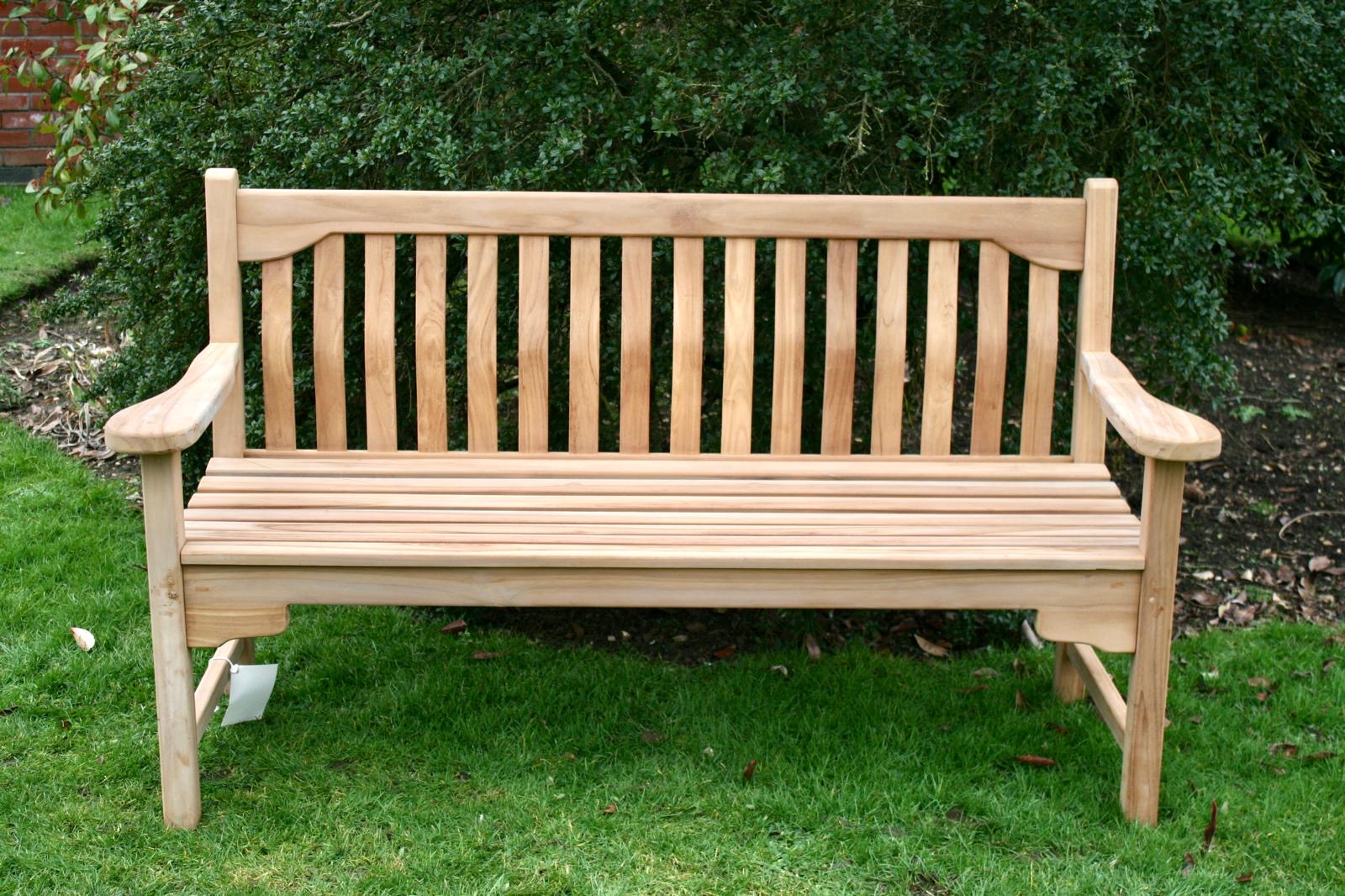 Cambridge Teak Wood Garden Bench | 3 Seater – Norfolk Designer Gardens