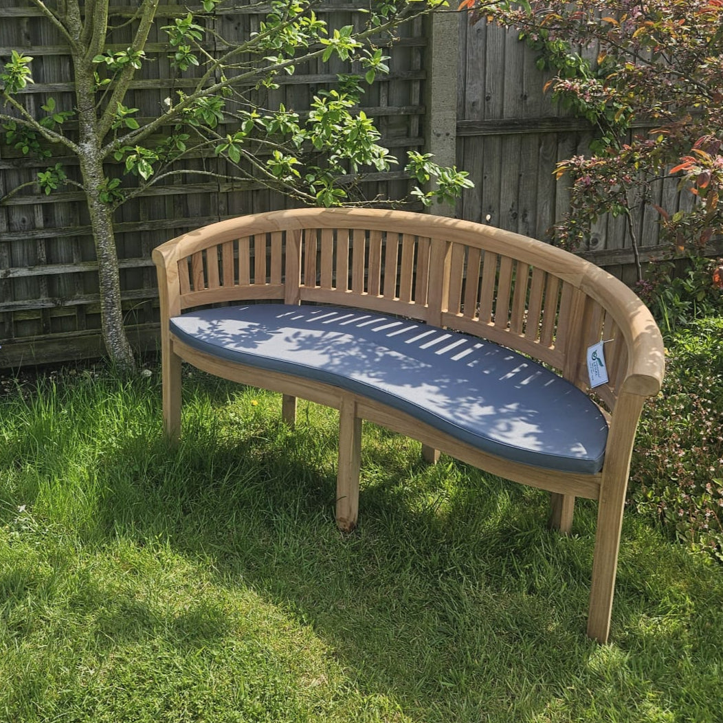 The George Washington Bow Teak Wood Garden Bench – Norfolk Designer Gardens