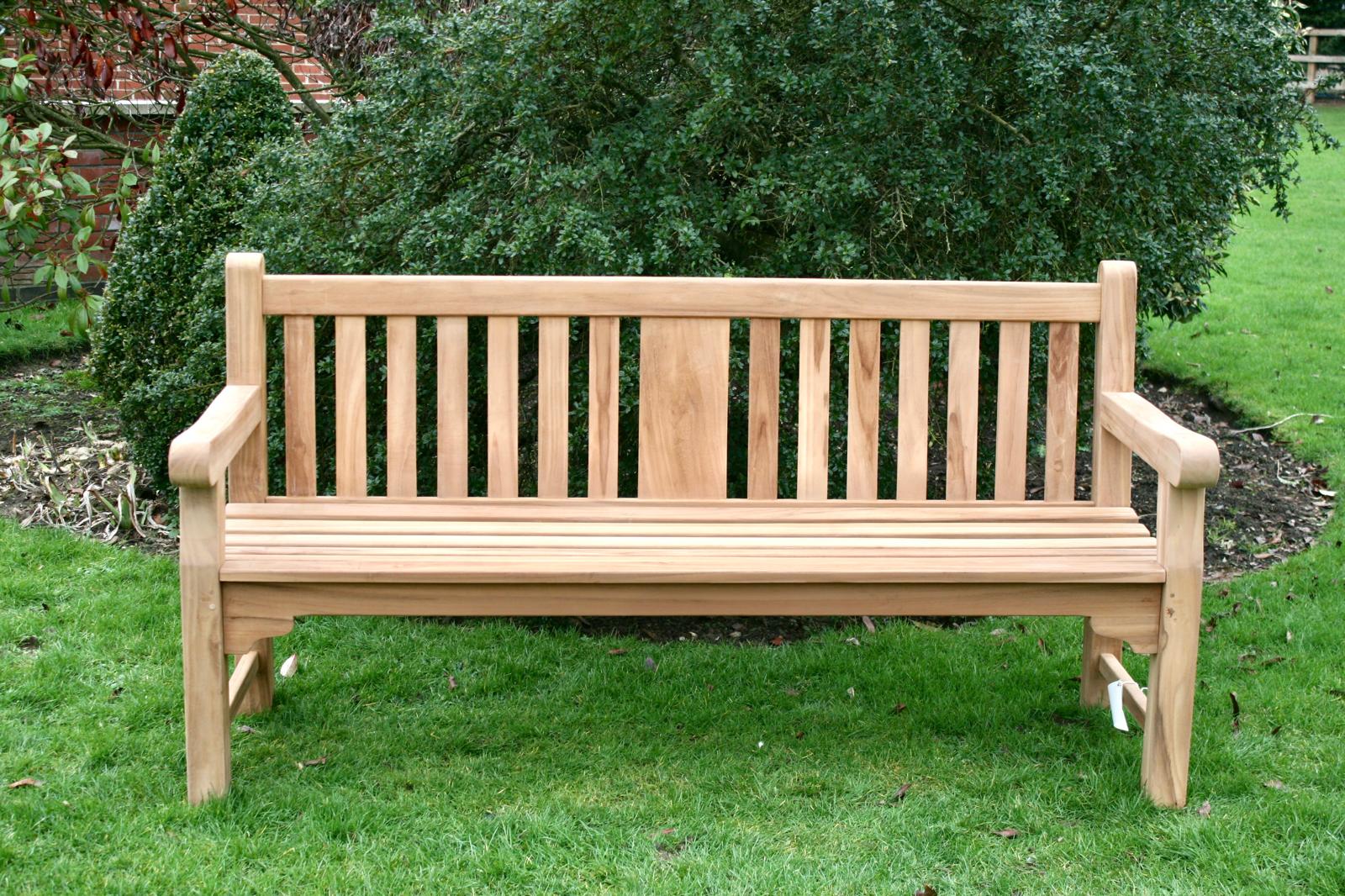Kingston Teak 4 Seater Bench – Norfolk Designer Gardens
